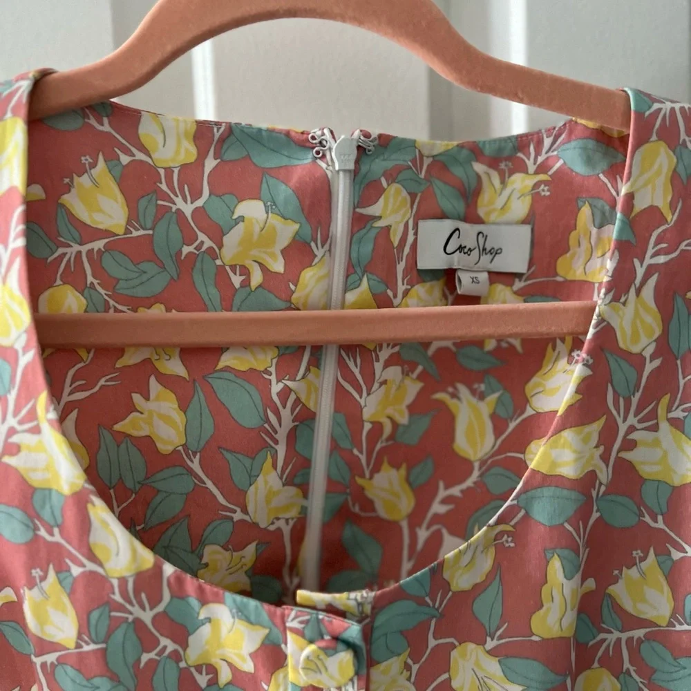cocoshop | Dresses | Mod Midi Dress In Coral Bougainvillea | Poshmark